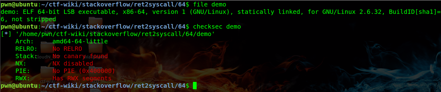 stackoverflow之ret2syscall